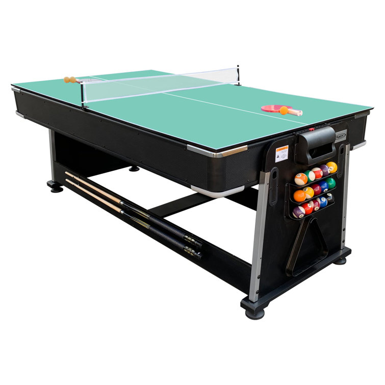 RACK Pool Tables Rack Triad 7 foot 3 in 1 Multi Game Swivel Billiard